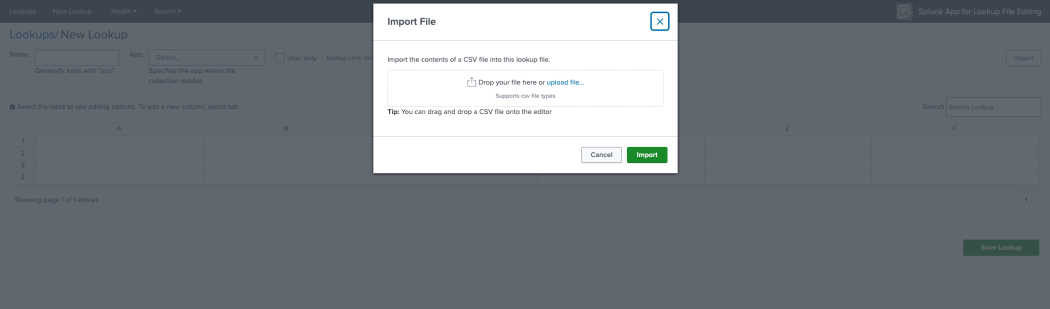 Create A New Lookup In The Splunk App For Lookup File Editing Splunk Documentation