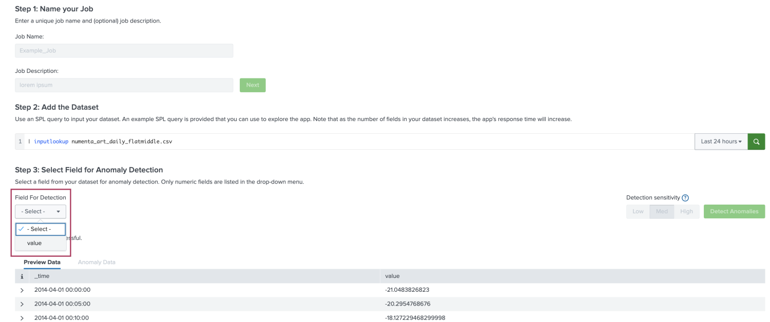 Splunk App For Anomaly Detection Workflow Splunk Documentation