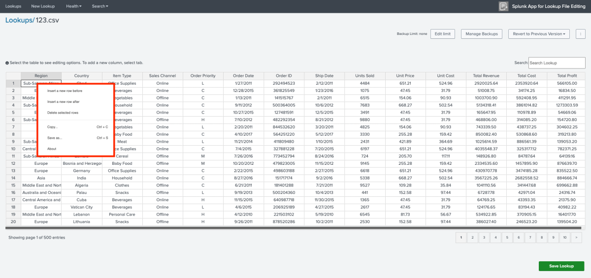 Edit A Lookup File In The Splunk App For Lookup File Editing Splunk Documentation